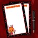 Devil Notepad| Red Bats Note Pad| Halloween Memo Pad| Evil Plans to Do ...