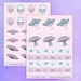Pink Alien Sticker Sheet| UFO Sticker Set| Pastel Alien Planner ...