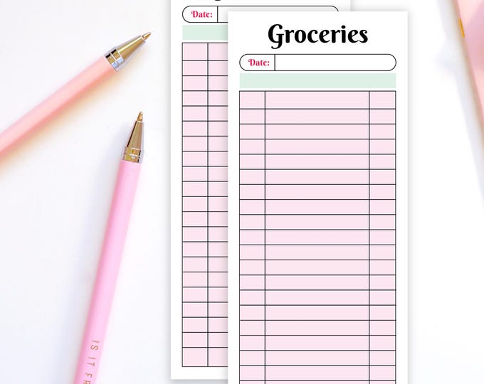 Magnetic Grocery List Notepad | Vintage Diner Notepad | Shopping List ...
