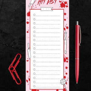 Pastel Goth to Do List| Pink Hit List Notepad| Pink Kill List Memo Pad ...