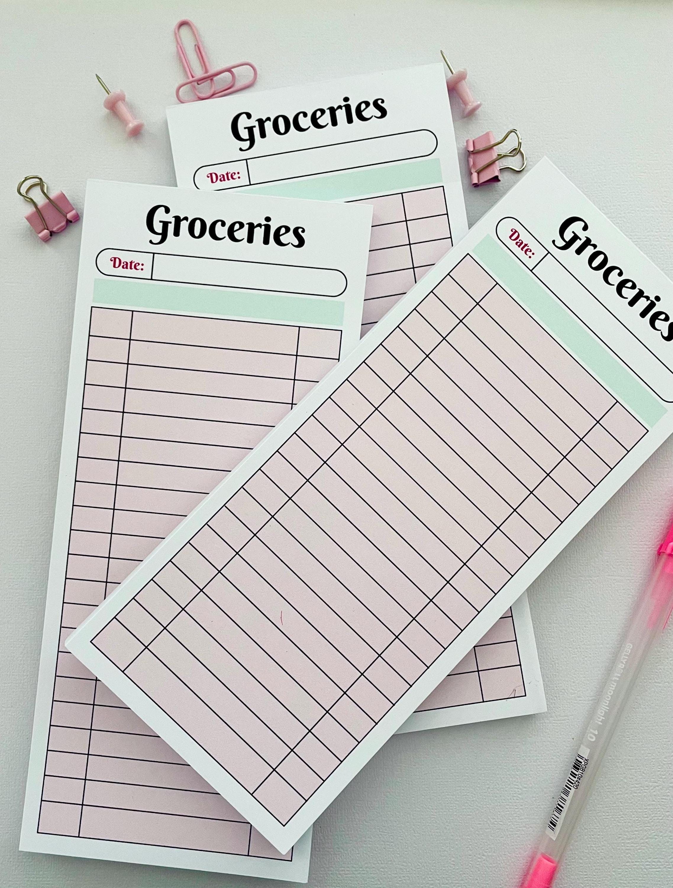 Magnetic Grocery List Notepad | Vintage Diner Notepad | Shopping List ...