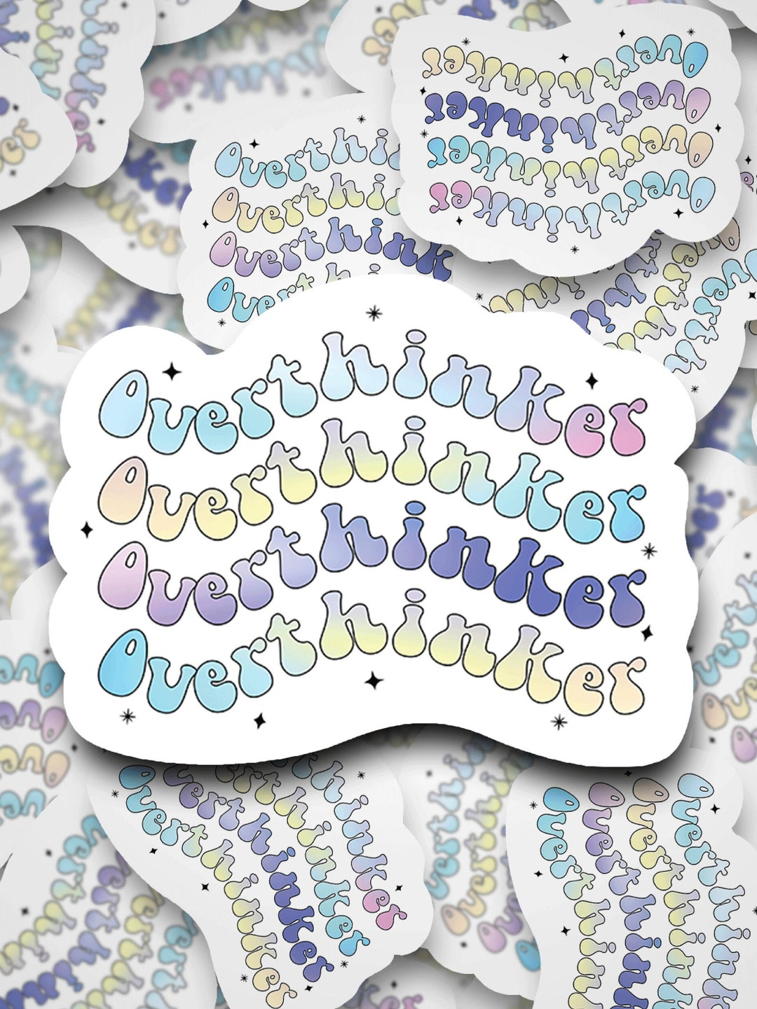 Overthinker Sticker| Ombre Sticker| Depression Sticker| Anxiety Decal ...