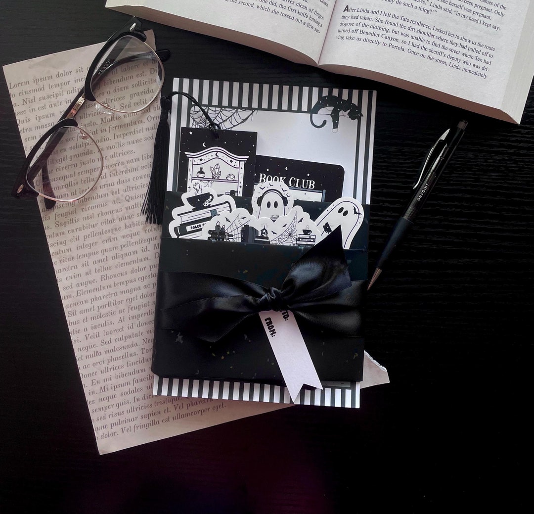 Spooky Bookish Notepad Gift Set| Ghost Book Lover Gift| Gothic ...
