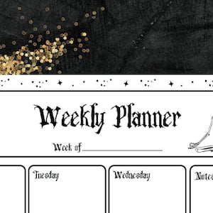 Gothic Weekly Planner| Skeleton Note Pad| Gothic Memo Pad| Bones Tear ...