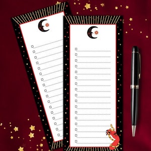 Witchy to Do List Notepad Black Magic Notepad Gothic Stationery Fortune ...