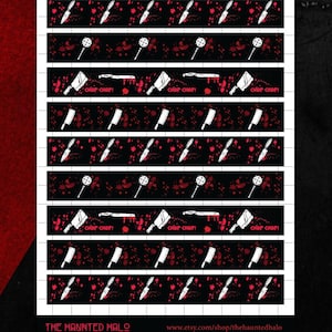 Bloody Knives Sticker Sheet| Gothic Stickers| Coffin Planner Stickers ...