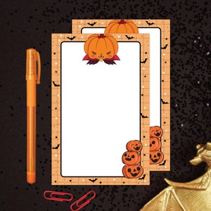 Halloween Notepad| Pumpkin Tear Away Notepad| Orange Halloween Memo Pad ...