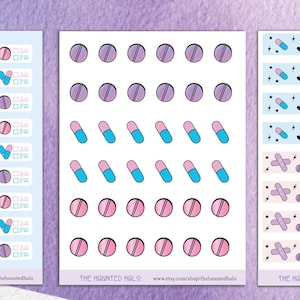Medication Planner Stickers| AM and PM Medicine Tracker| Pill Reminder ...