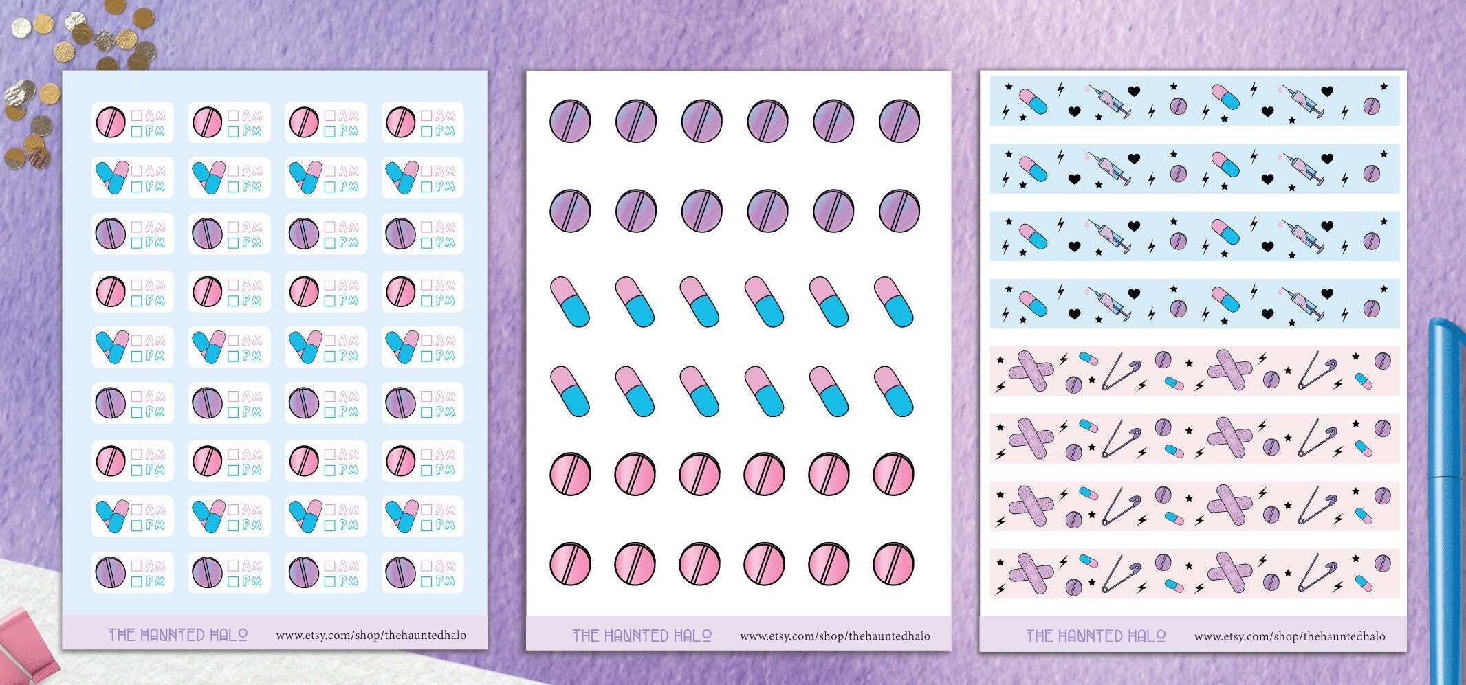 Medication Planner Stickers| AM and PM Medicine Tracker| Pill Reminder ...