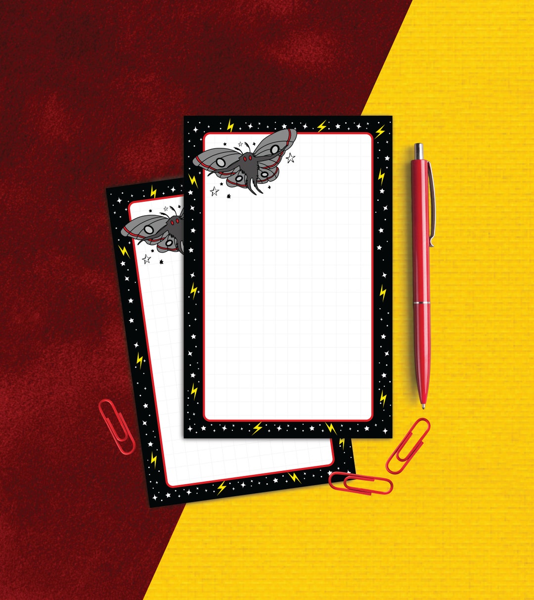 Mothman Tear Away Notepad| Cryptid Notepad| Spooky Note Pad ...