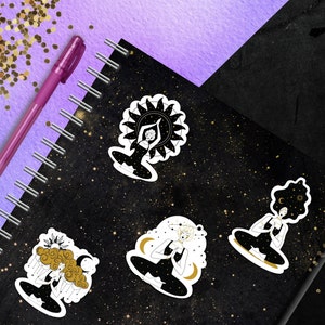 Celestial Goddess Sticker Pack| Celestial Yoga Stickers| Witchy Sticker ...