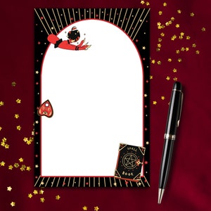 Evil Witch Notepad Gothic Stationery Fortune Teller Memo Pad Black Magic Notepad - Etsy