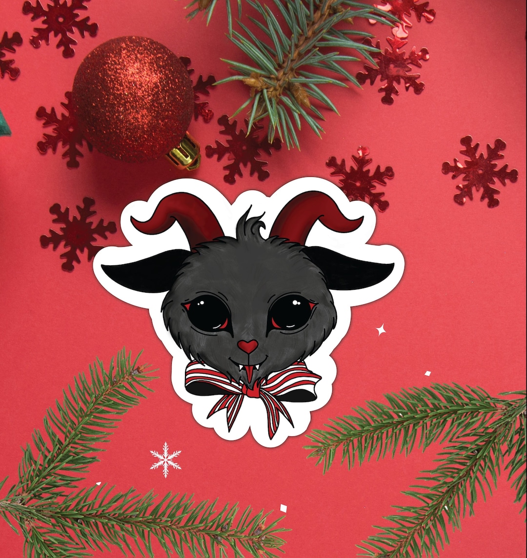 Cute Krampus Sticker| Merry Krampus Planner Sticker| Creepy Christmas ...