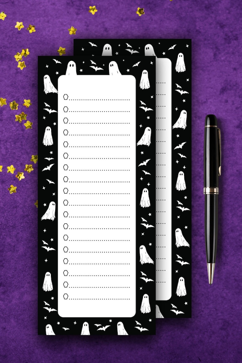 Ghost Notepad to Do List Ghost Check List Halloween Tear - Etsy