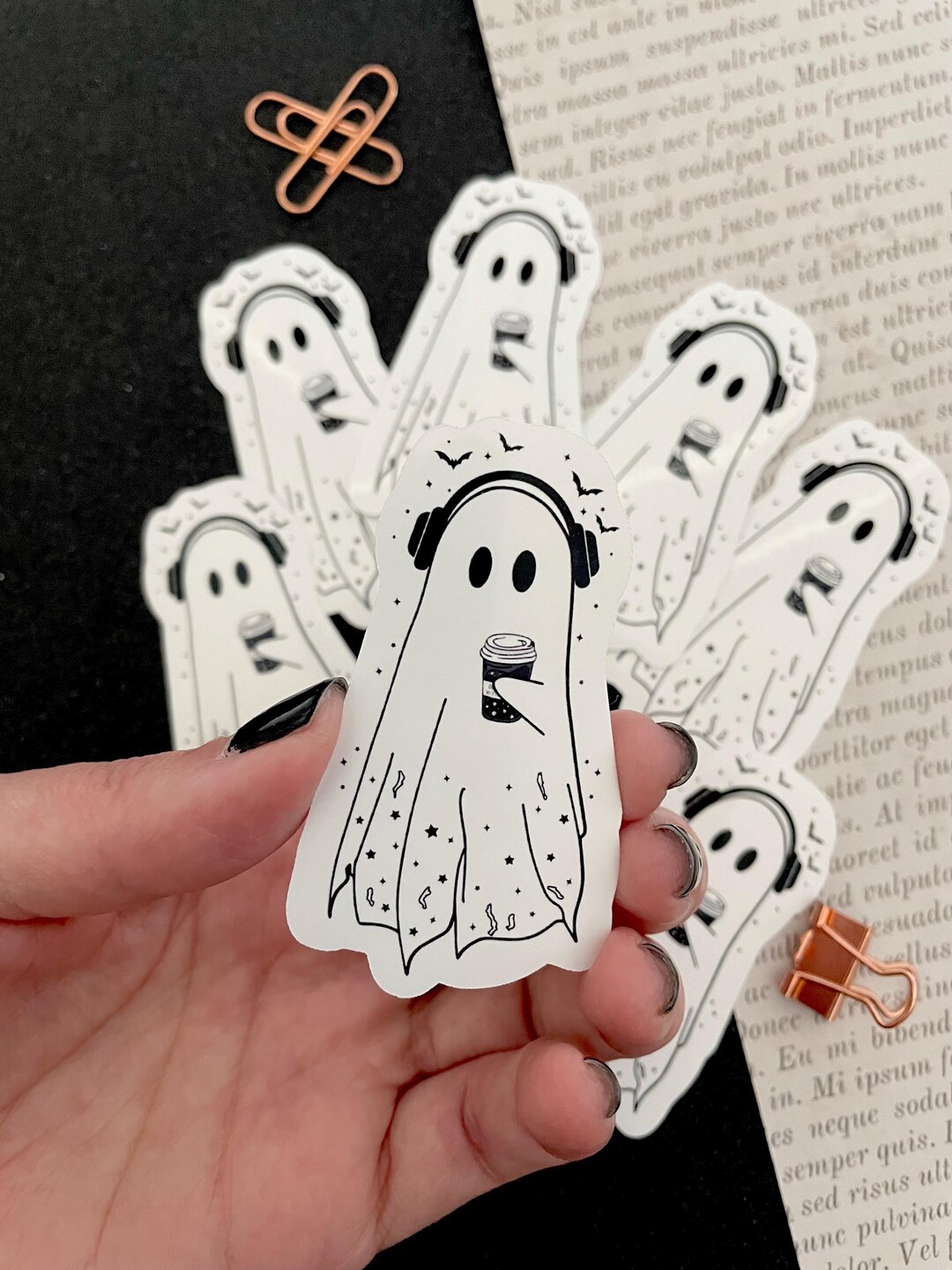 Spooky Ghost Sticker| Halloween Coffee Ghost| Ghost Sticker| Retro ...