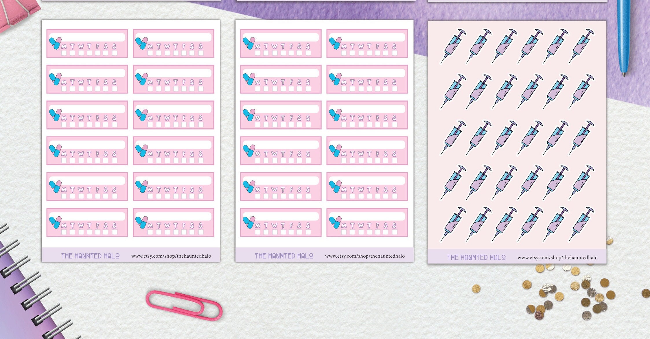 Medication Planner Stickers| AM and PM Medicine Tracker| Pill Reminder ...