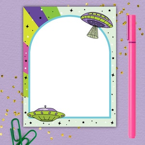 Spaceship Tear Away Notepad| UFO Note Pad| Abducted Notepad| Alien ...