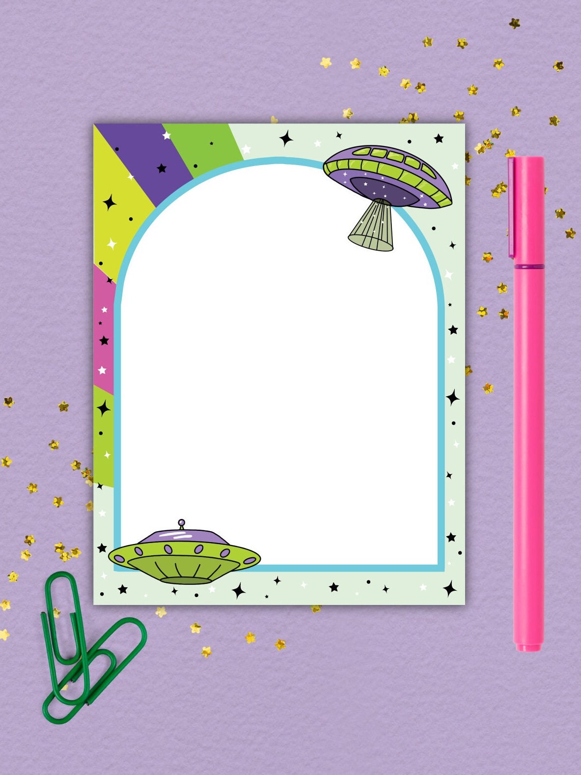 Spaceship Tear Away Notepad| UFO Note Pad| Abducted Notepad| Alien ...