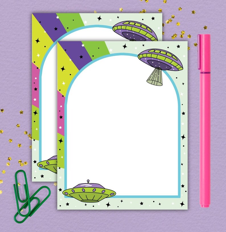 Spaceship Tear Away Notepad| UFO Note Pad| Abducted Notepad| Alien ...