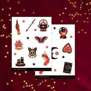 Evil Witch Sticker Sheets Fortune Teller Stickers Black Magic Stickers ...