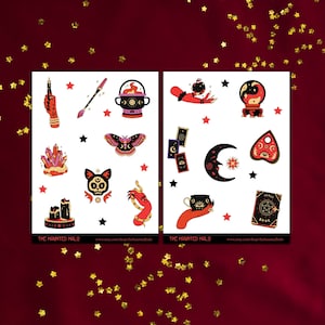 Evil Witch Sticker Sheets Fortune Teller Stickers Black Magic Stickers ...