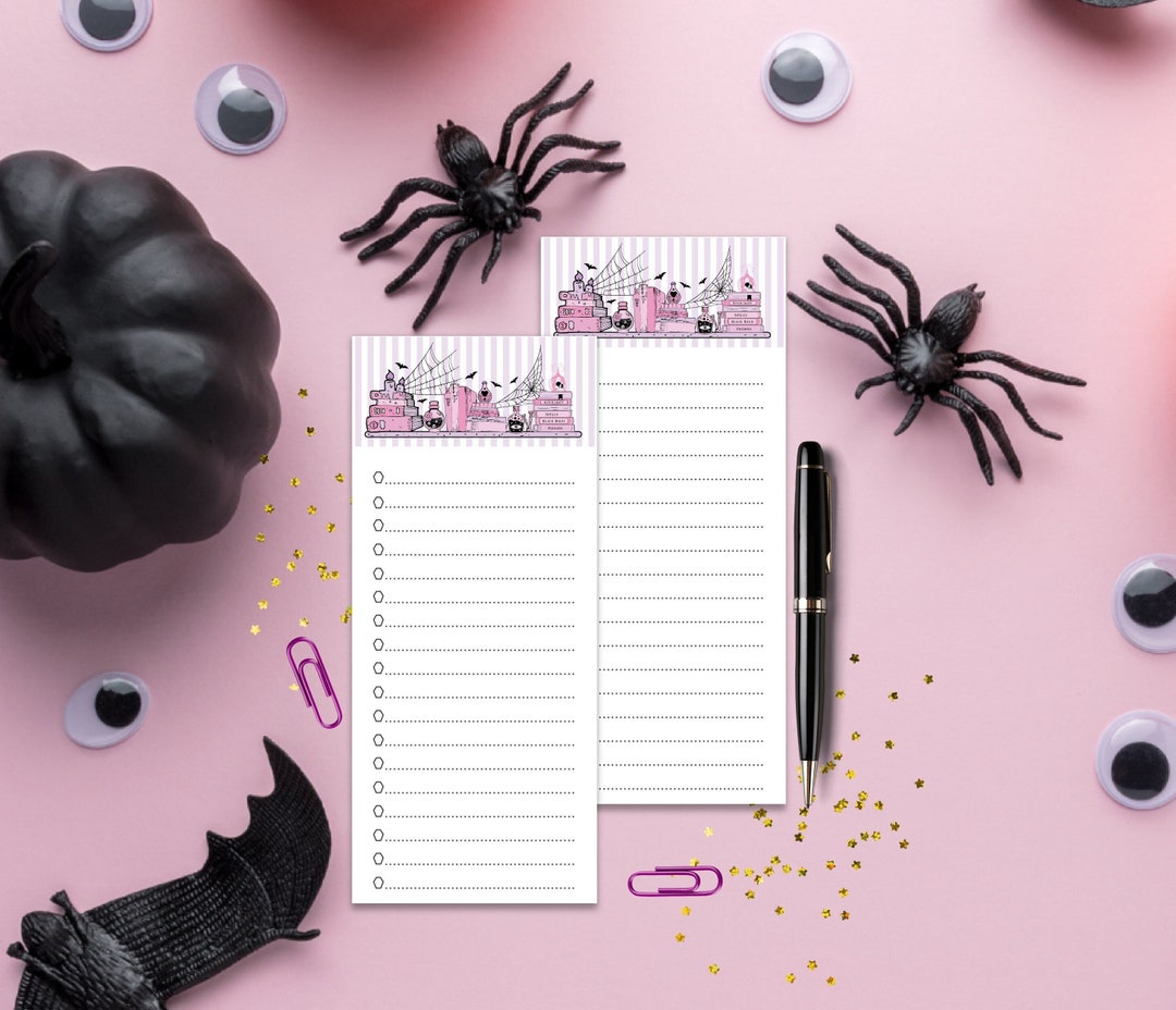 Pastel Coven Notepad| Pastel Witch Memo Pad| Pink Halloween to Do List Notepad - Etsy