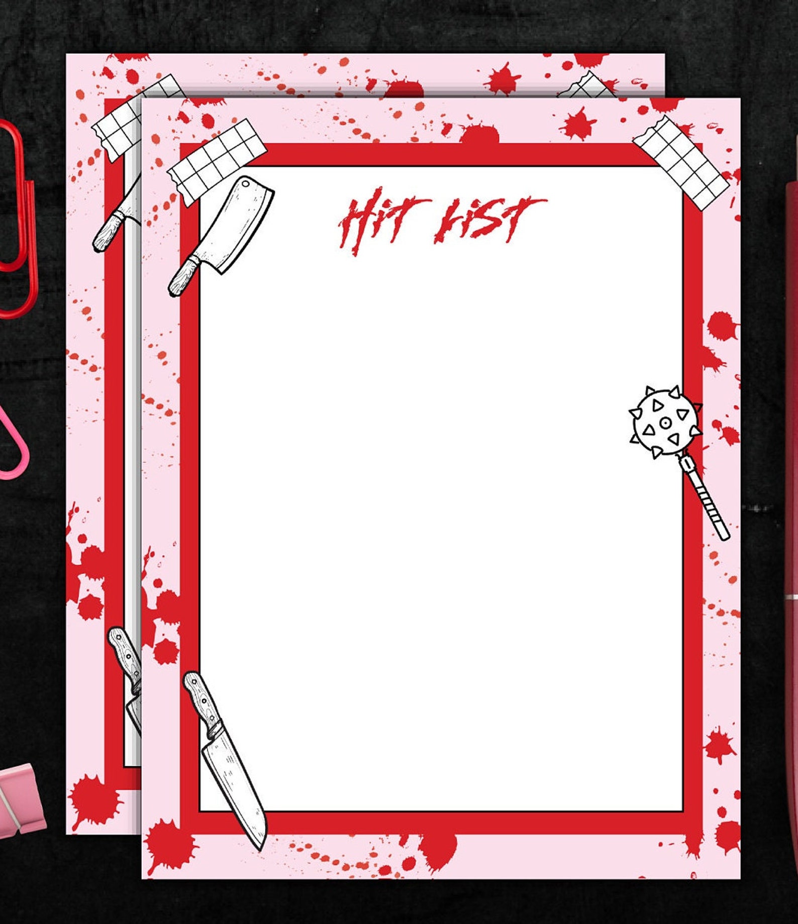 True Crime Note Pad Pink Killer Note Pad Pastel Goth Daily - Etsy