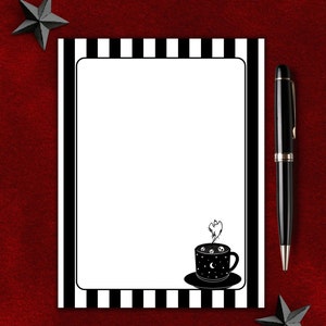 Gothic Tear Away Notepad Set| Spooky Coffee Note Pad| Halloween Memo ...