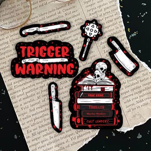 True Crime Sticker Pack | Thriller Reader Sticker Set | Kindle Stickers ...