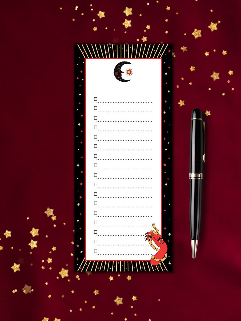 Witchy to Do List Notepad Black Magic Notepad Gothic - Etsy