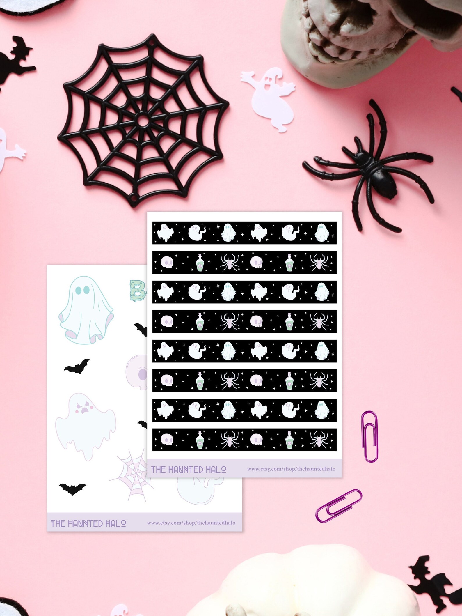 Pastel Halloween Sticker Sheet Ghost Halloween Stickers - Etsy