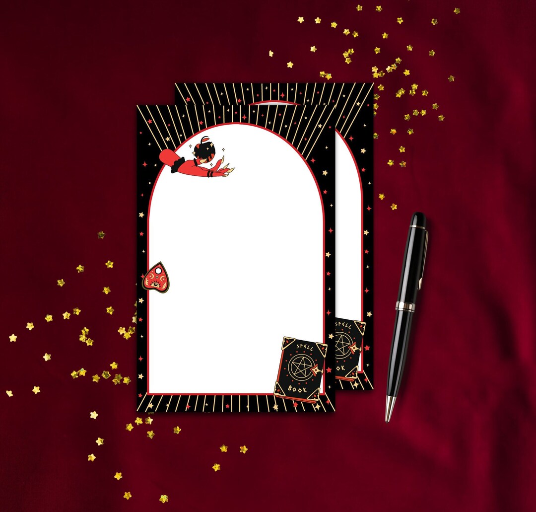 Evil Witch Notepad Gothic Stationery Fortune Teller Memo Pad Black Magic Notepad - Etsy