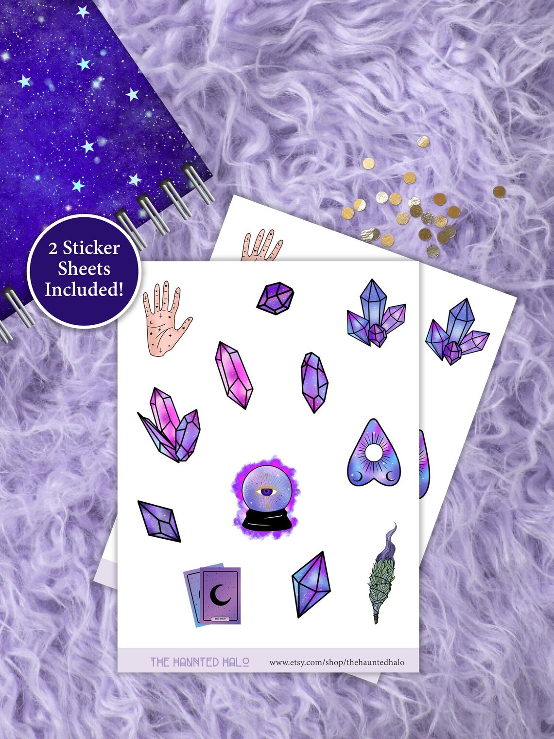 Crystal Sticker Sheet Fortune Teller Planner Stickers - Etsy