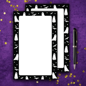 Spooky Ghost Notepad| Gothic Memo Pad| Halloween Tear Away Pad| Ghoul ...