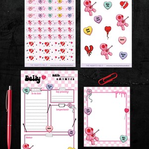Valentine's Day Stationery Gift Set| Candy Hearts Notepad Bundle Set ...