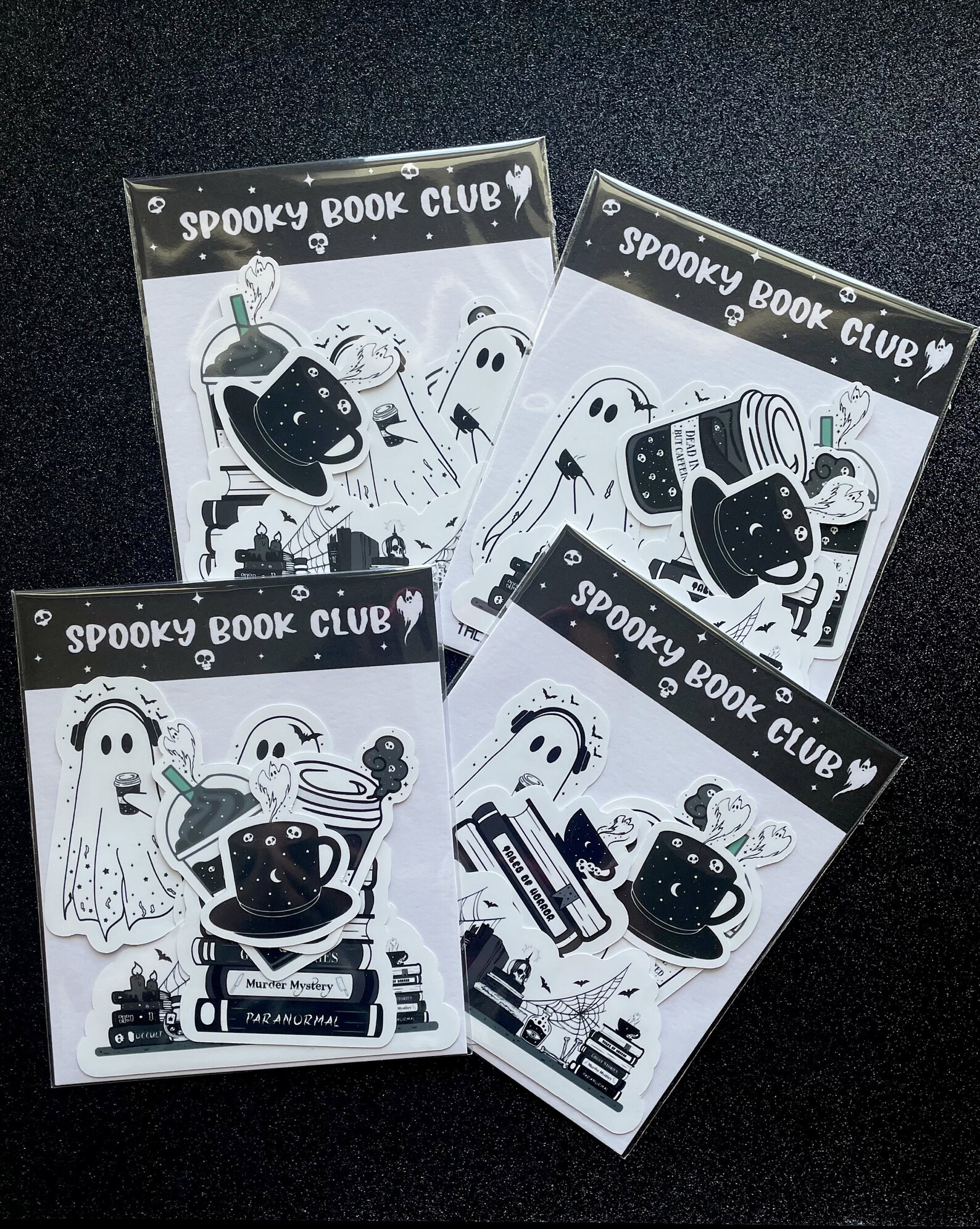 Ghost Book Lover Sticker Pack| Gothic Bookish Sticker Set| Spooky ...
