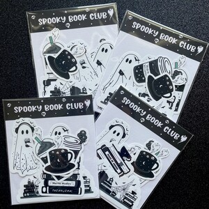 Ghost Book Lover Sticker Pack| Gothic Bookish Sticker Set| Spooky ...