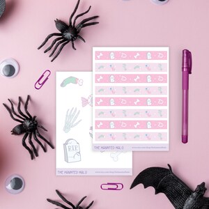 Pastel Halloween Sticker Sheet| Pink Halloween Stickers| Kawaii ...