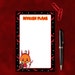Devil Notepad| Red Bats Note Pad| Halloween Memo Pad| Evil Plans to Do ...
