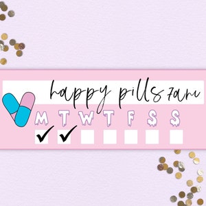 Medication Planner Stickers| AM and PM Medicine Tracker| Pill Reminder ...