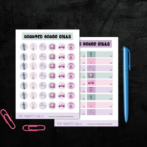 Spooky Bill Due Planner Sticker Sheet| Vintage Finance Planner Stickers ...