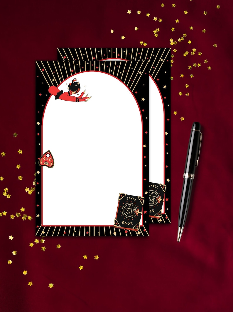 Evil Witch Notepad Gothic Stationery Fortune Teller Memo - Etsy