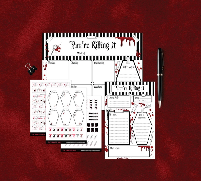 Kill List Stationery Gift Set Killer Notepad Bundle Set - Etsy