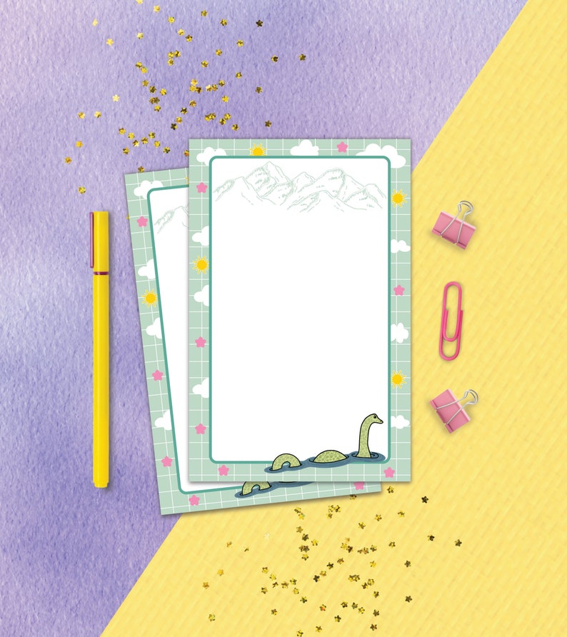 Nessie Tear Away Notepad| Loch Ness Monster Notepad| Cryptid Notepad ...