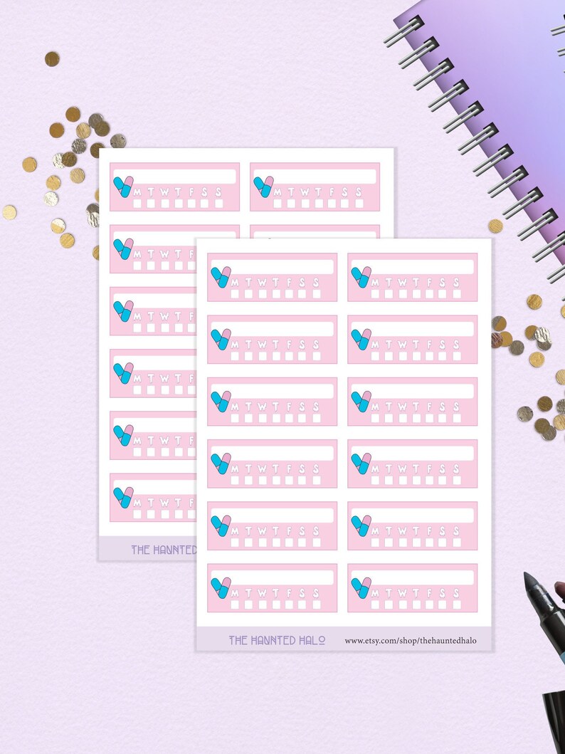 Medication Planner Stickers| AM and PM Medicine Tracker| Pill Reminder ...