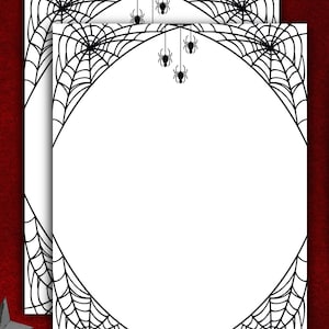 Spider Web Tear Away Notepad| Gothic Note Pad| Halloween Memo Pad ...