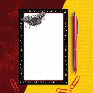 Mothman Tear Away Notepad| Cryptid Notepad| Spooky Note Pad ...