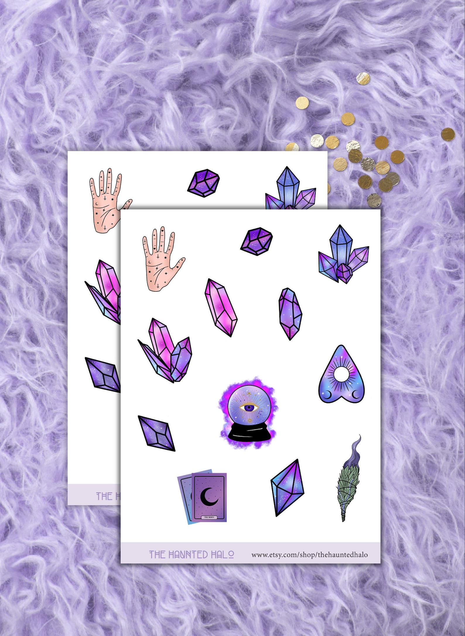 Crystal Sticker Sheet Fortune Teller Planner Stickers - Etsy
