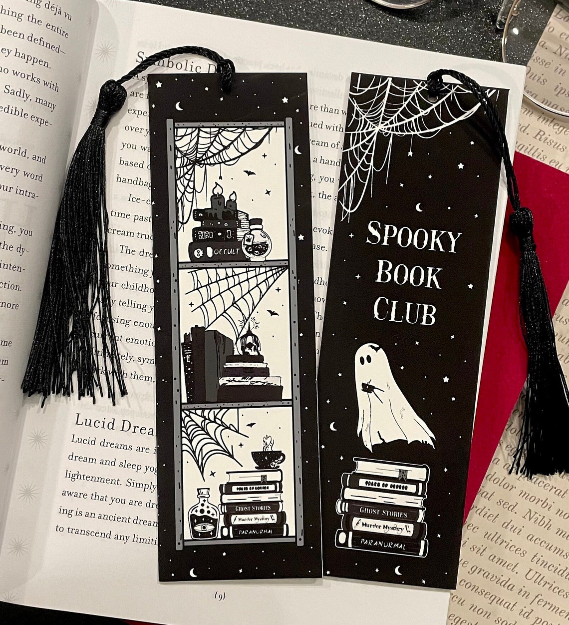 Ghost Bookmark With Tassel| Spooky Bookcase Bookmark| Bookish Gift - Etsy