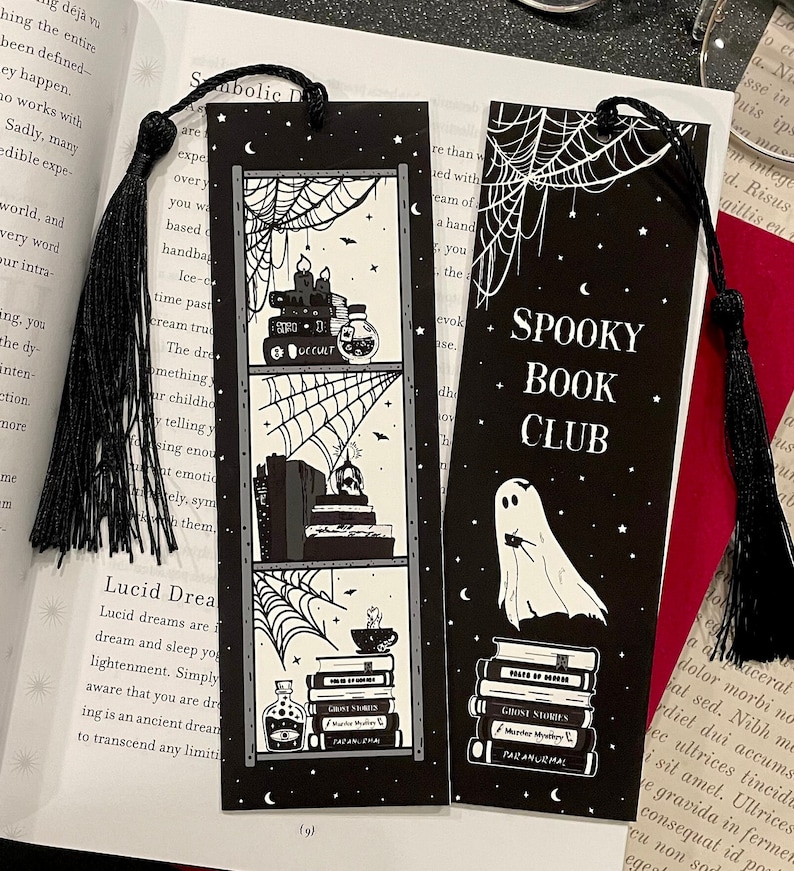 Ghost Bookmark With Tassel| Spooky Bookcase Bookmark| Bookish Gift - Etsy
